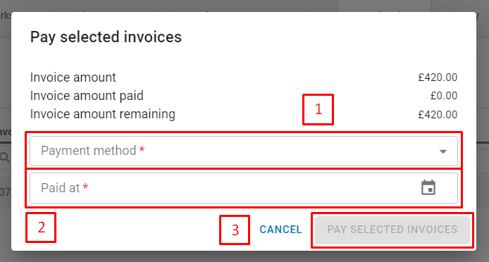 Open invoices – CarSys